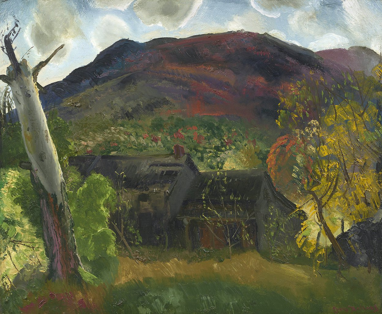 Blasted Tree and Deserted House - Questroyal Fine Art