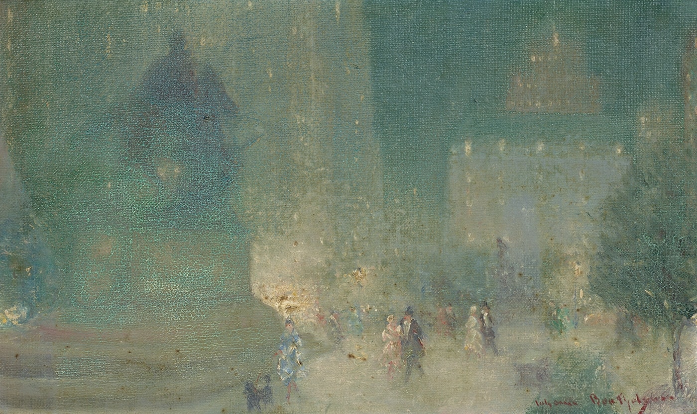 Berthelsen - Evening, Grand Army Plaza - Questroyal Fine Art