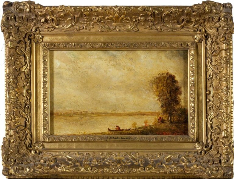 Blakelock - Indian with a Canoe - Questroyal Fine Art