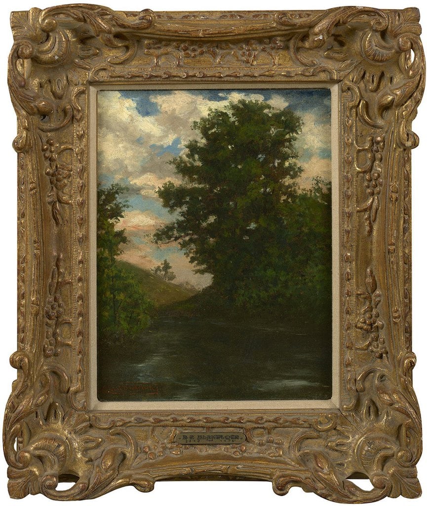 Blakelock - Trees by a Stream - Questroyal Fine Art