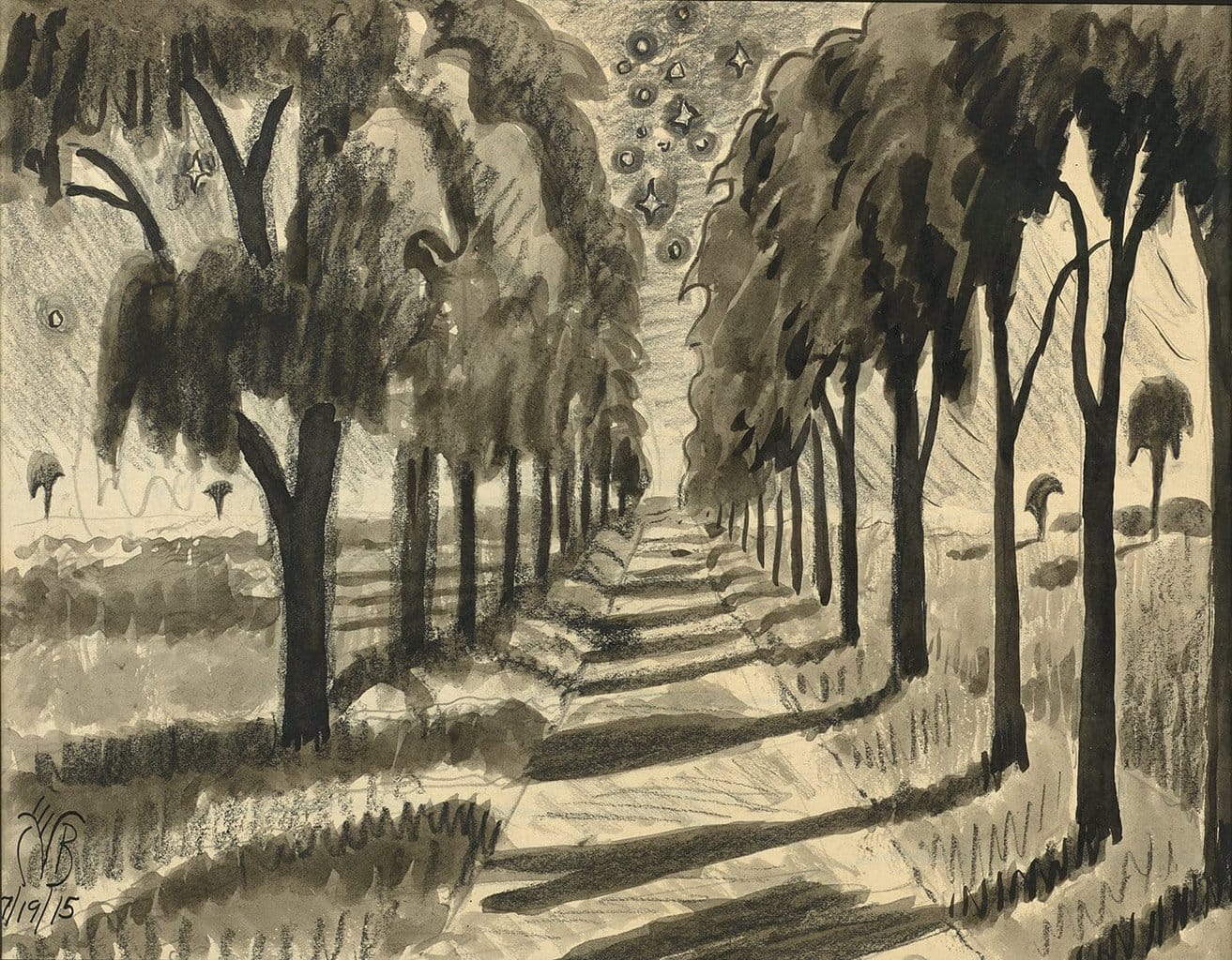 Burchfield - Moonlight - Questroyal Fine Art