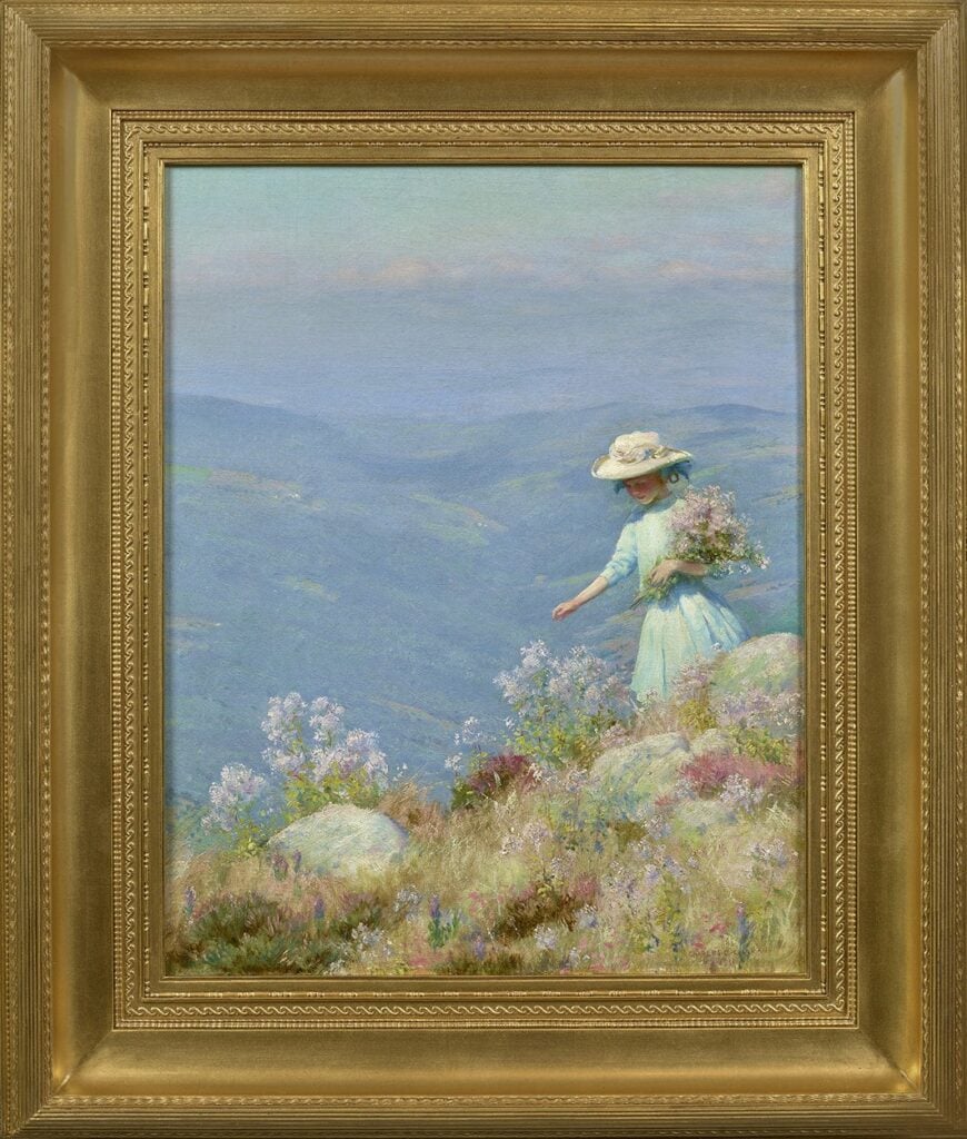 Charles Curran - Gathering Flowers - Questroyal Fine Art