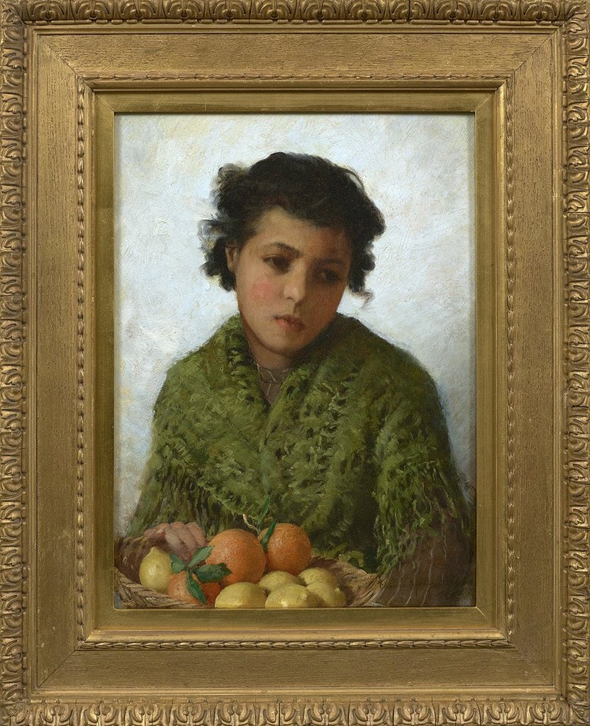 Young Girl Selling Oranges and Lemons - Questroyal Fine Art
