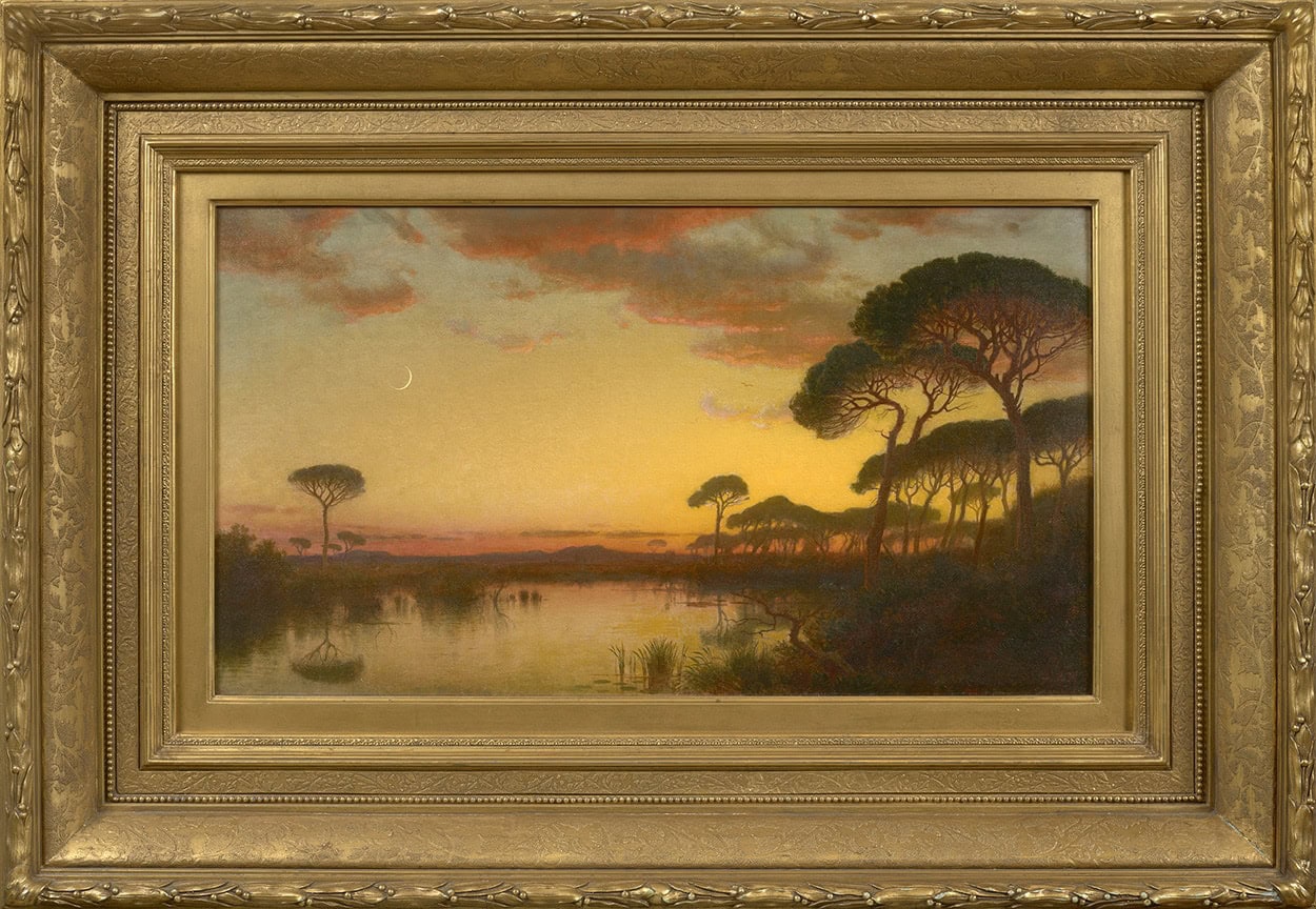 Haseltine-Sunset Glow, Roman Campagna - Questroyal Fine Art