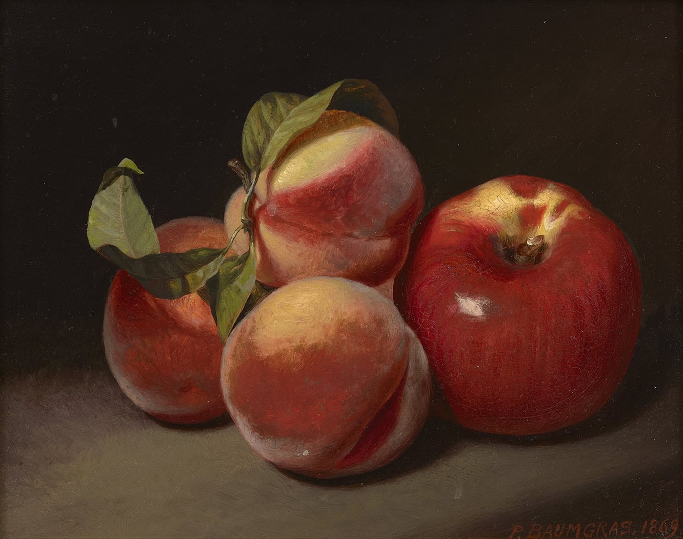 Still Life of Apple and Peaches - Questroyal Fine Art