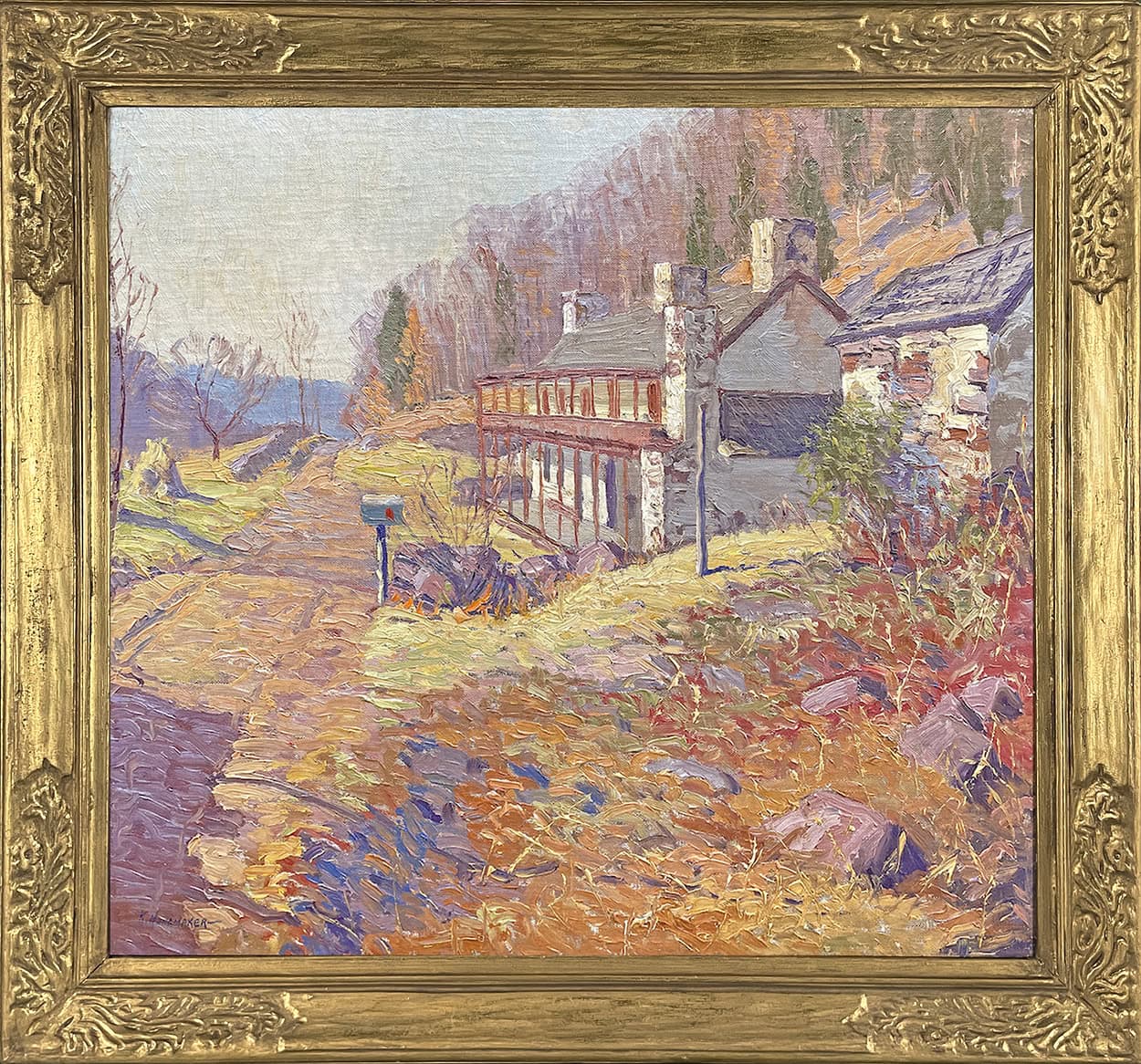 House in Center Bridge - Questroyal Fine Art