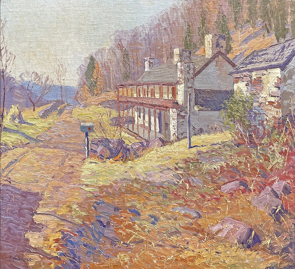 House in Center Bridge - Questroyal Fine Art